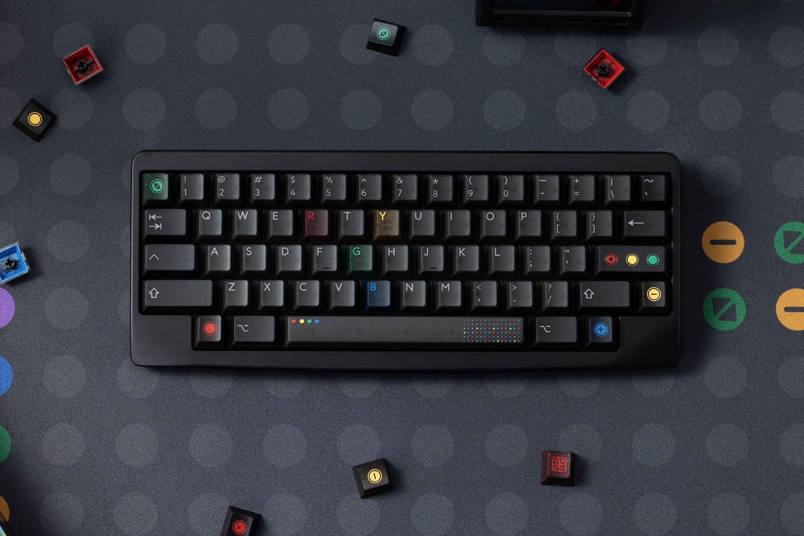 (In Stock) PBTfans Retro Dark Lights R2 Keycaps