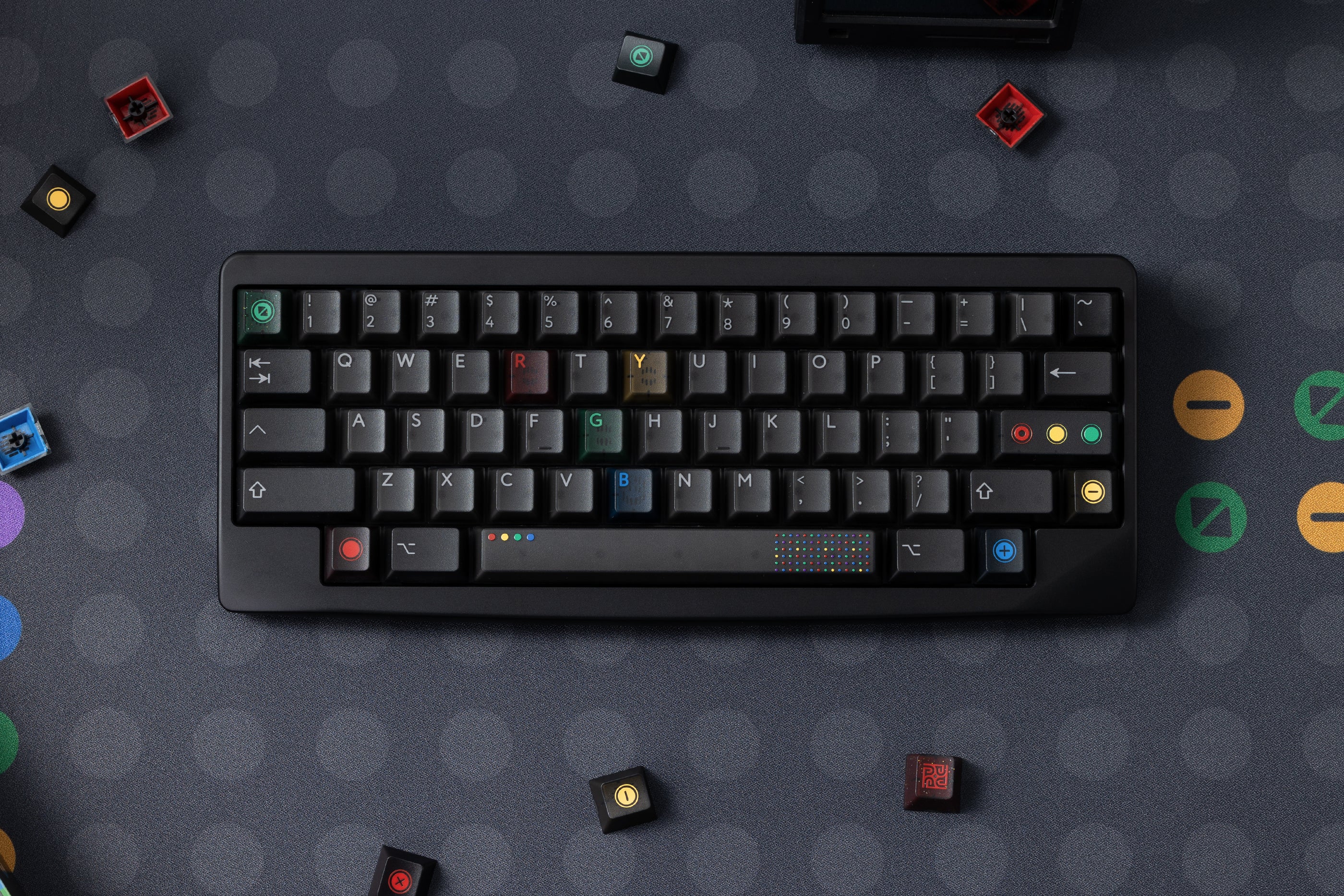 (In Stock) PBTfans Retro Dark Lights R2 Keycaps