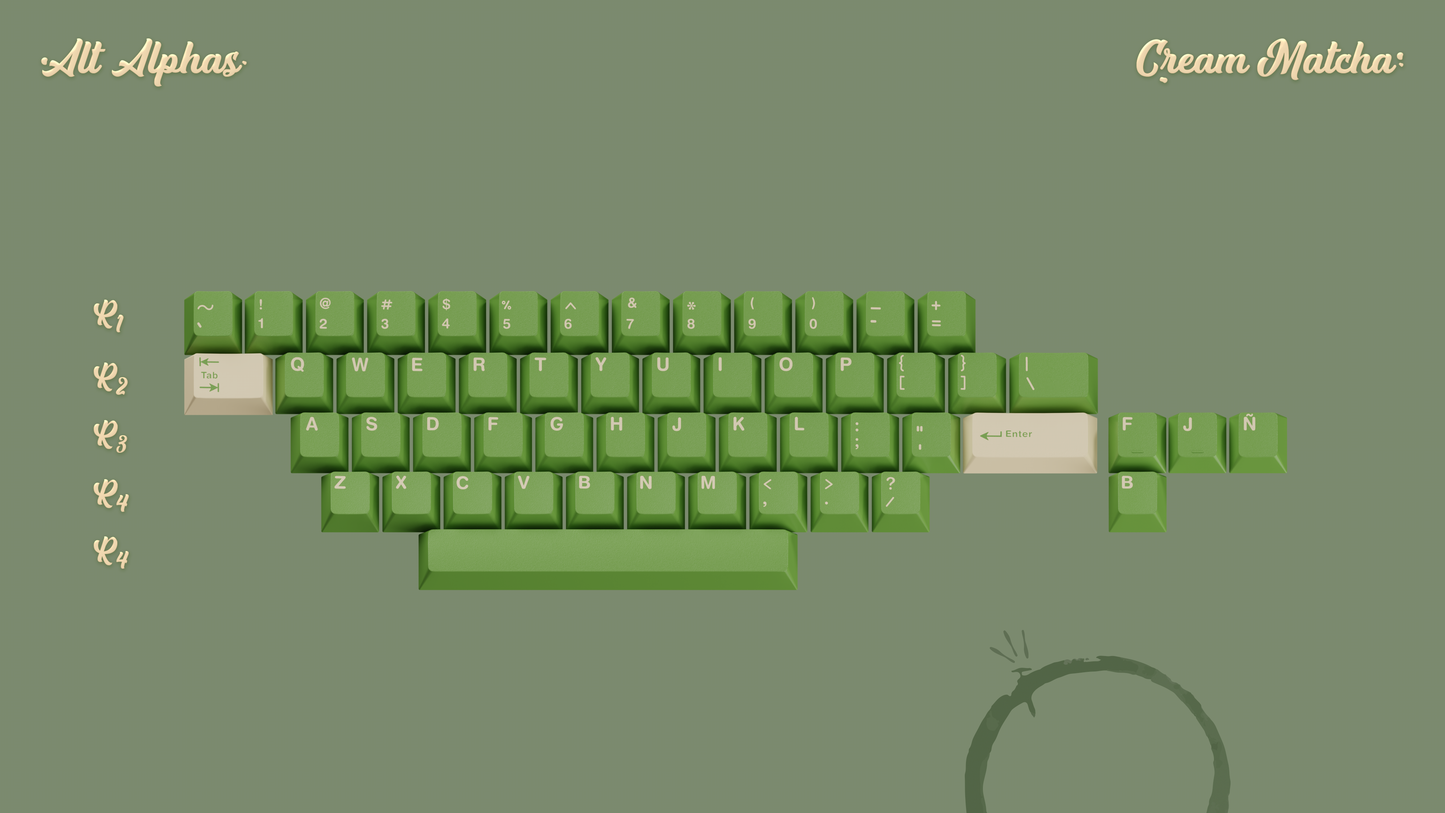 (Pre Order) GMK Cream Matcha – proto[Typist] Keyboards