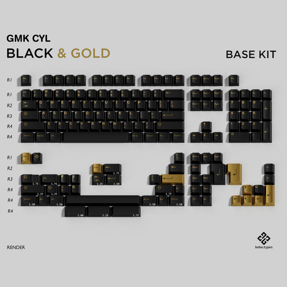 (Group Buy) GMK Black & Gold
