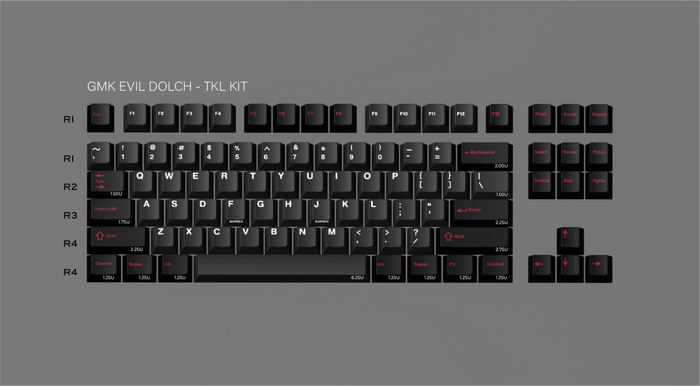(In Stock) GMK Evil Dolch The Split
