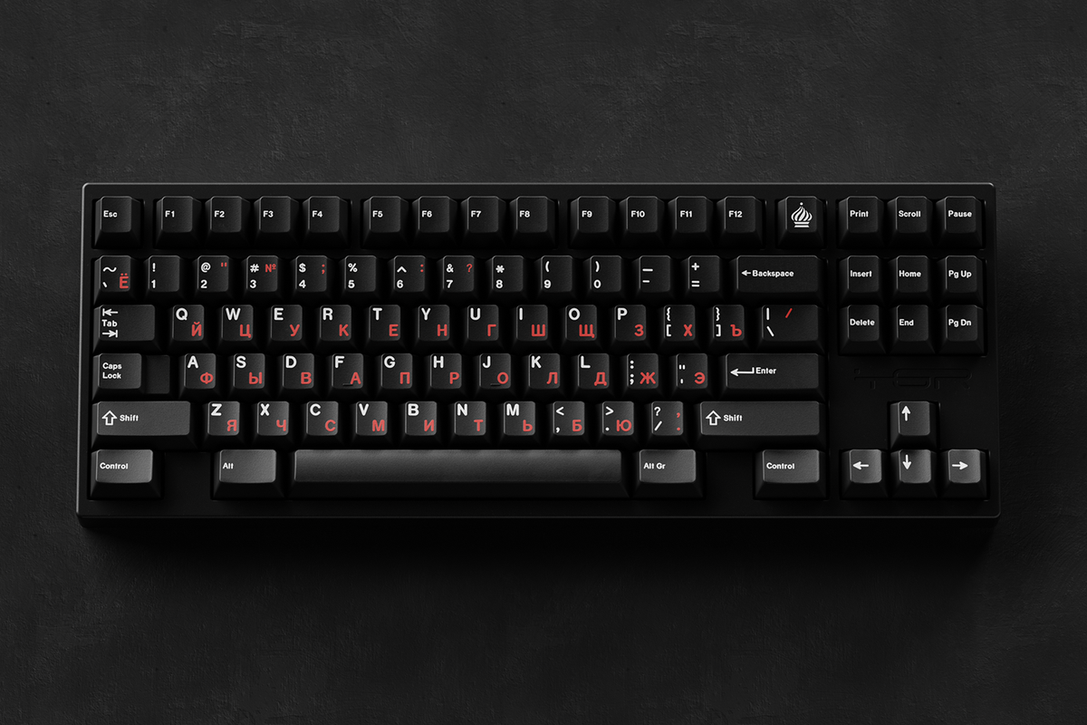 (In Stock) GMK WoB Red Cyrillic Keyset – proto[Typist] Keyboards