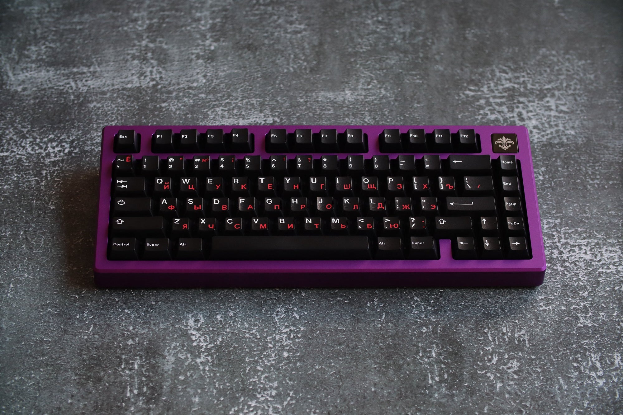(Group Buy) Jris75 Keyboard Kit - Purple & Black (PVD)