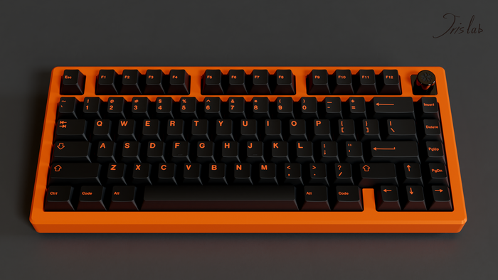 (Group Buy) Jris75 Keyboard Kit - Orange & Black (Anodised)