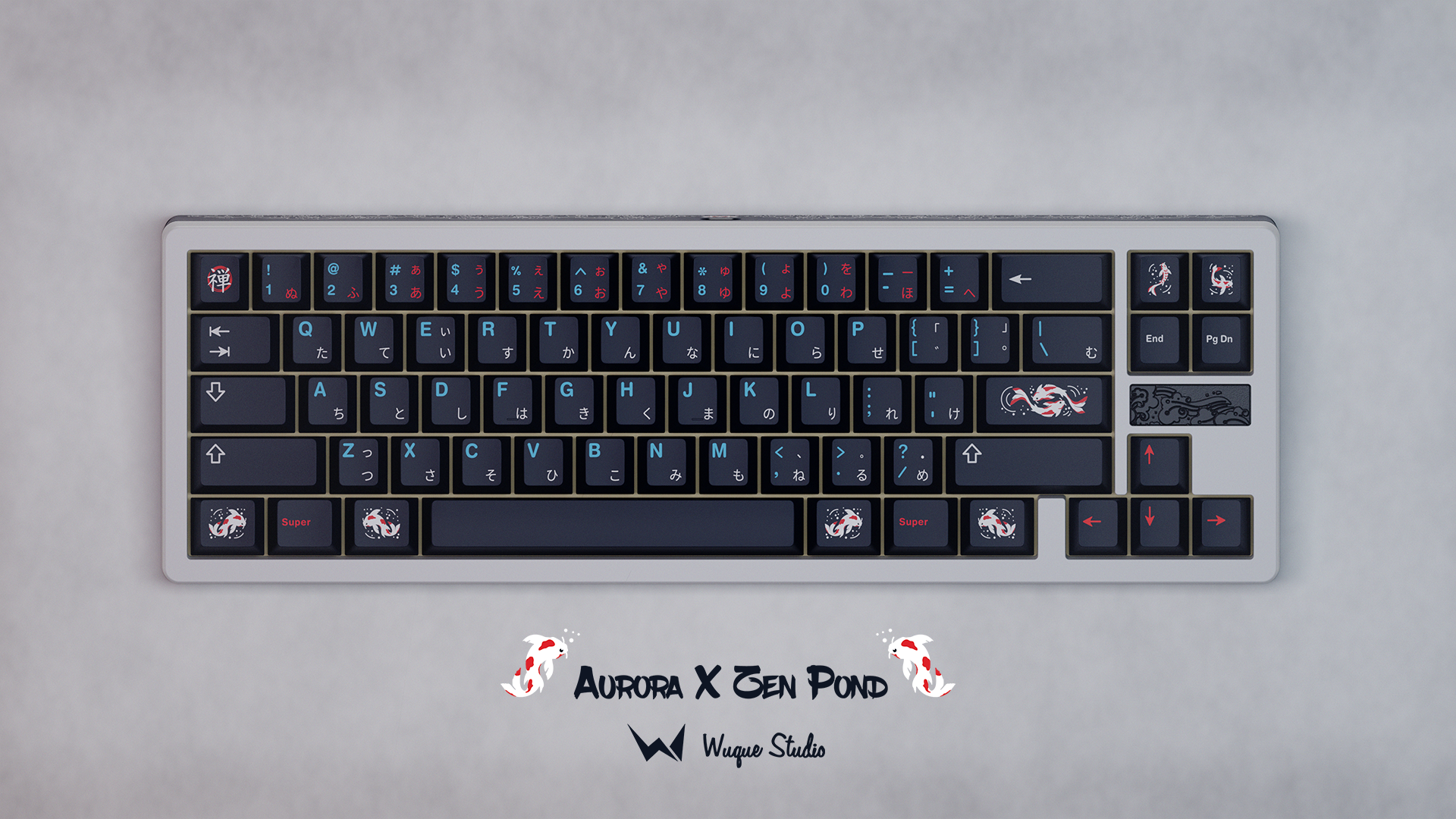 (In Stock) IKKI68 Aurora R2 Zen Pond Keyboard (Alu Top)